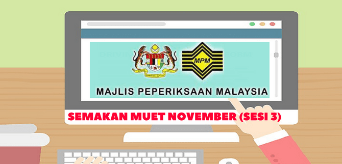 Semakan keputusan MUET Sesi 3 November 2024 Online dan SMS