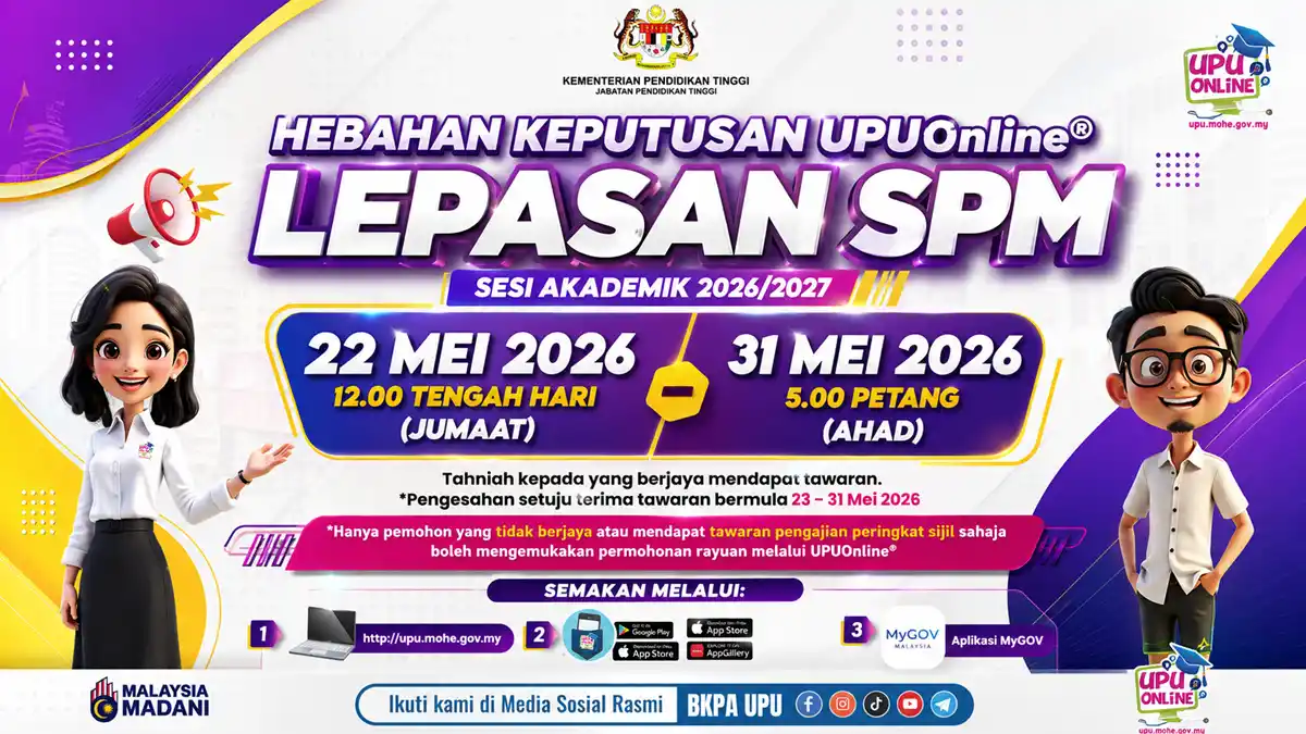 Tarikh & Semakan Keputusan UPU 2026-2027: Tawaran Online